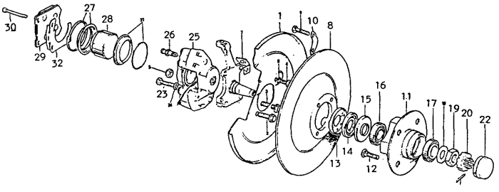 Delta Motorsports Parts Catalog: Front Hub And Disc Brake